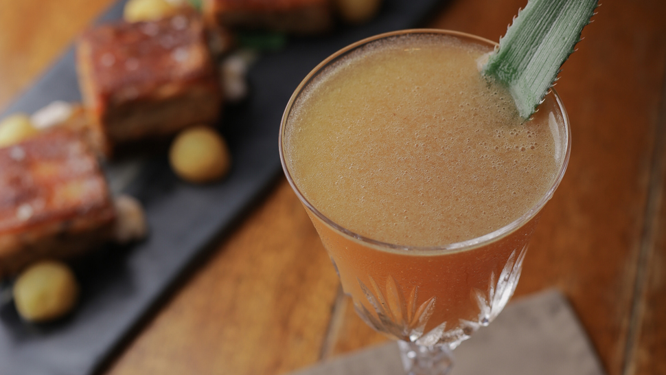 Bartender Makes an Old Fashioned Cocktail (With a Lechon Twist)