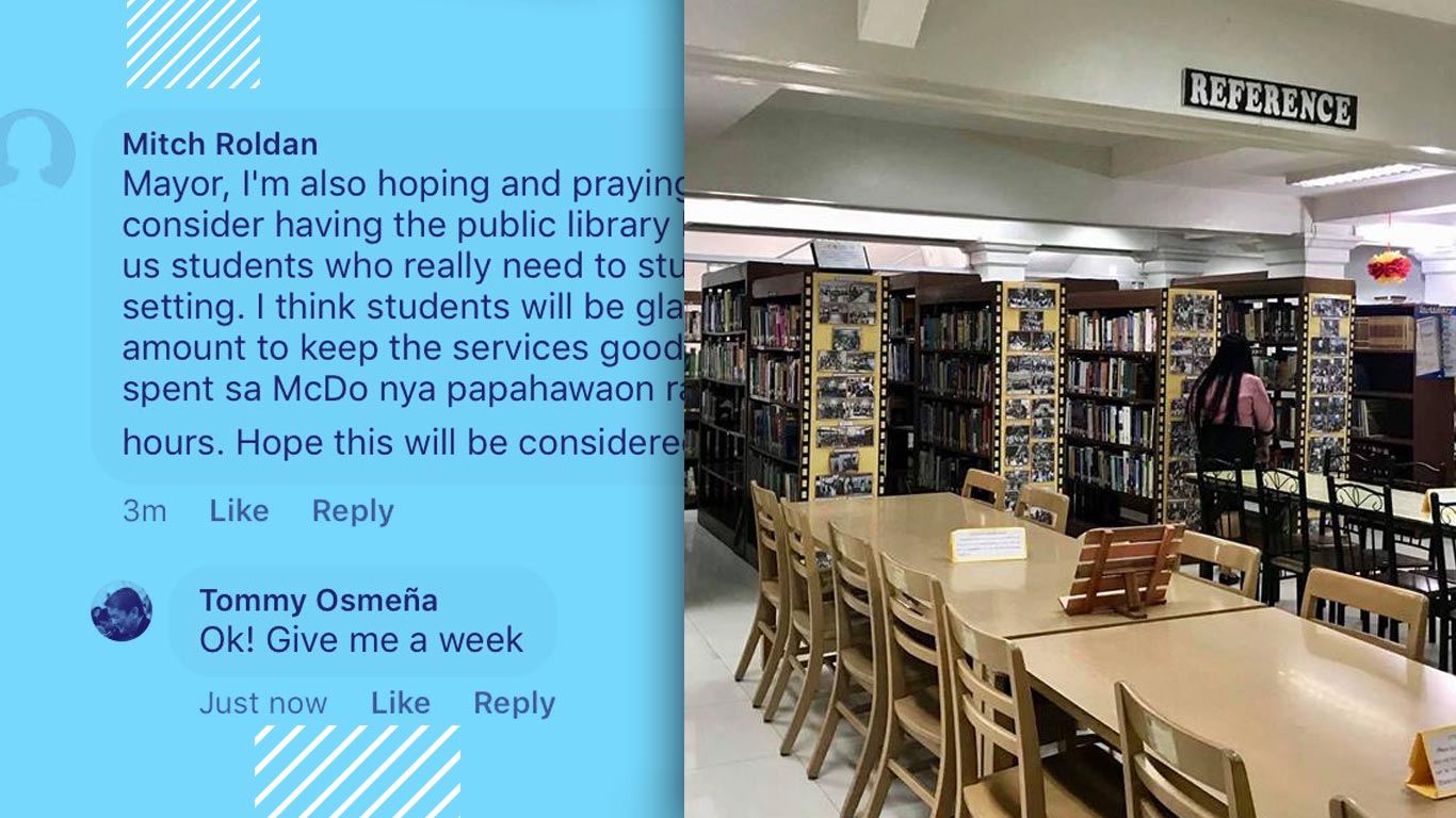 Cebu City's Public Library Now Open 24/7, Thanks to Facebook Comment